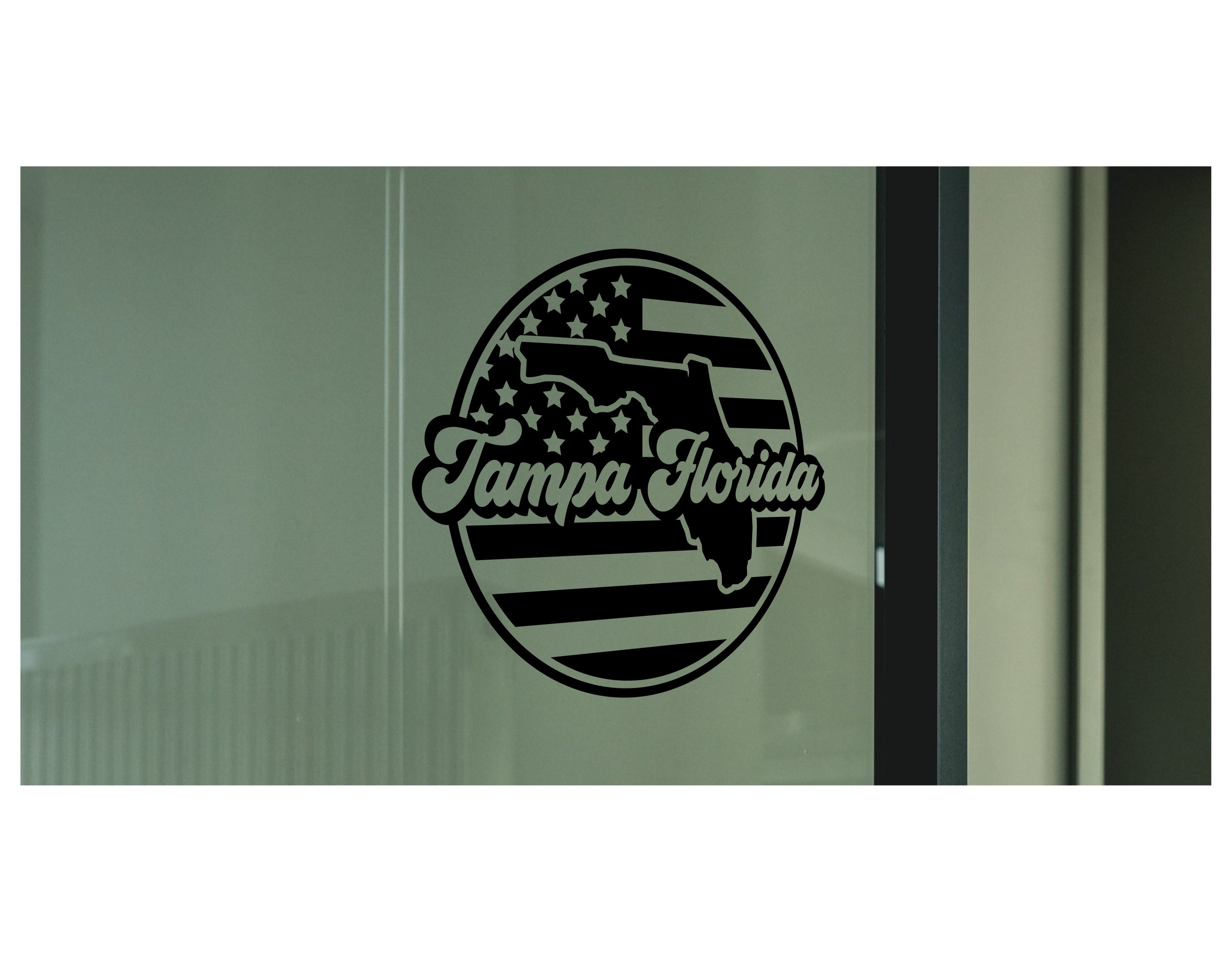 Tampa Florida American Flag Decal Sticker 6 X 5.5 Inch - Etsy