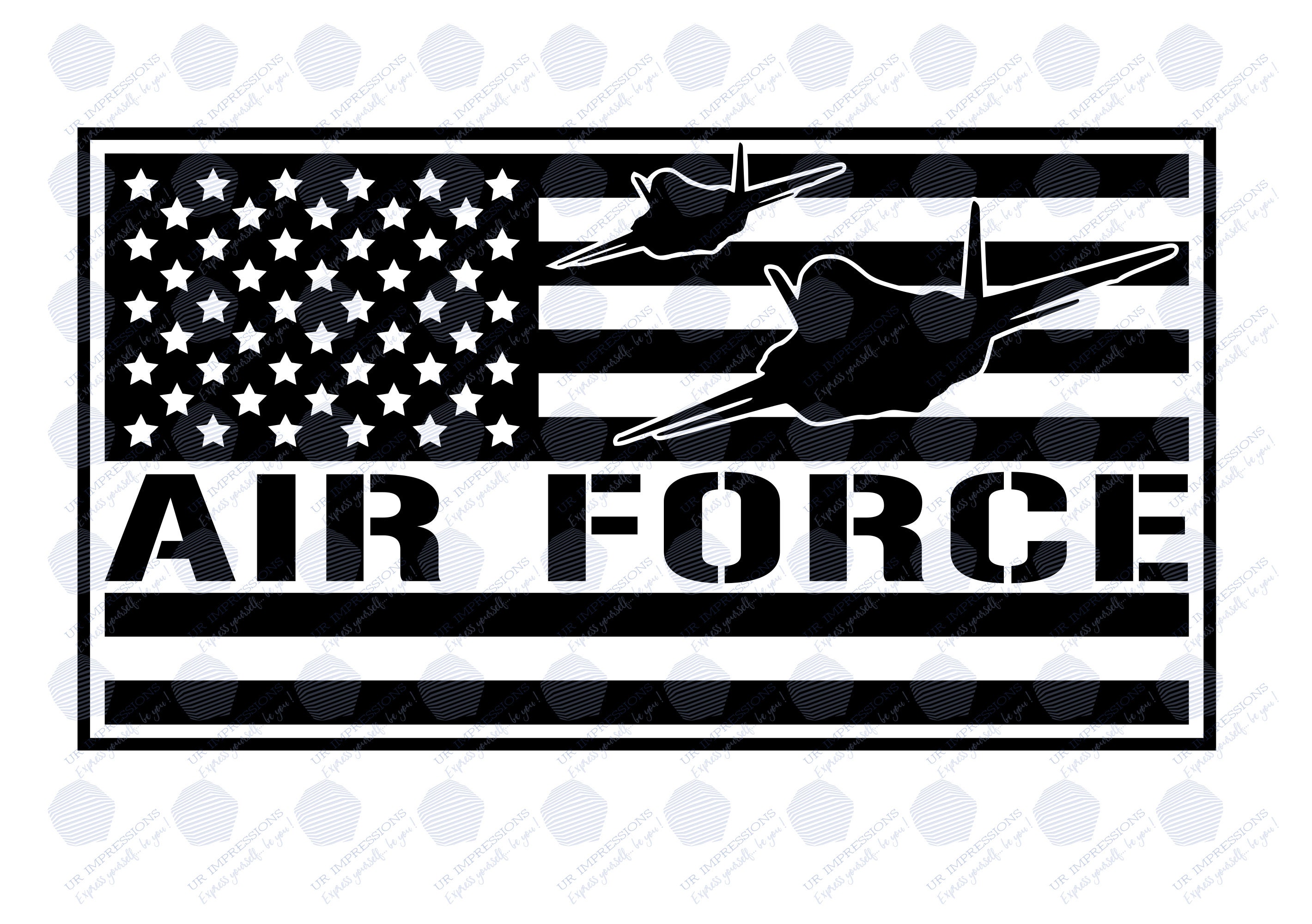 Air Force Fighter Jet American Flag Decal Sticker 7.5 X 4 - Etsy