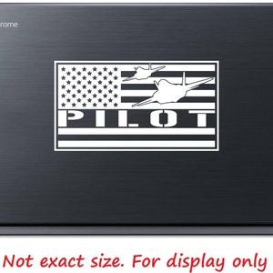Pilot Fighter Jet American Flag Decal Vinyl Sticker Graphics - 7.5 X 4 ...