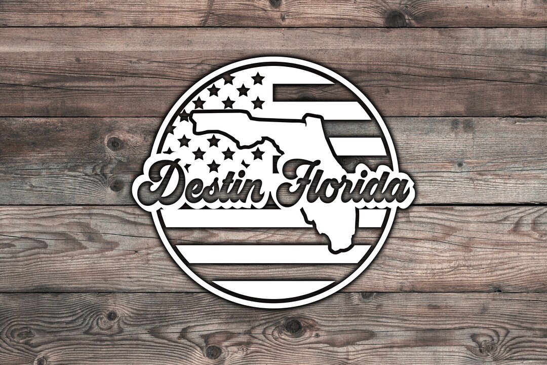 Destin Florida Sticker - 6 X 5.5 in Destin Florida Car Sticker for ...
