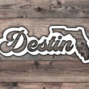 Destin Florida Sticker - 6.5 X 2.5 in Destin Florida Car Sticker for ...