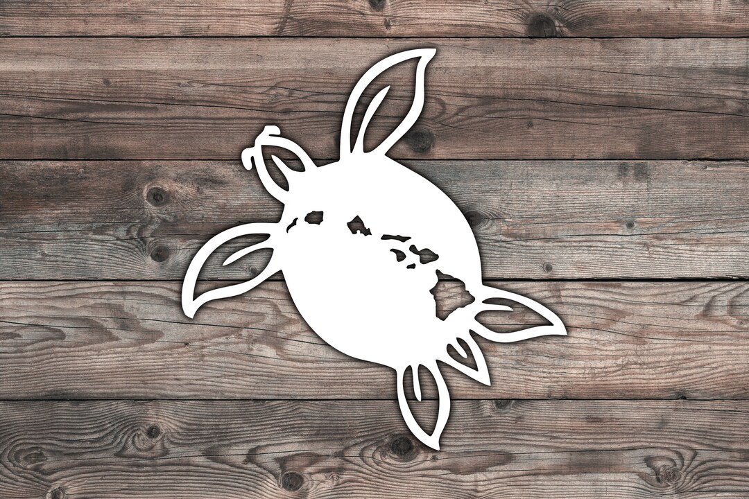 Hawaii Turtle Sticker - 5.5 X 5.5 in - Hawaiian Island Sticker Beach ...