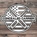 American Flag Concealed Carry Decal - Freedom Sticker (5.5 X 4.5 In) - Etsy