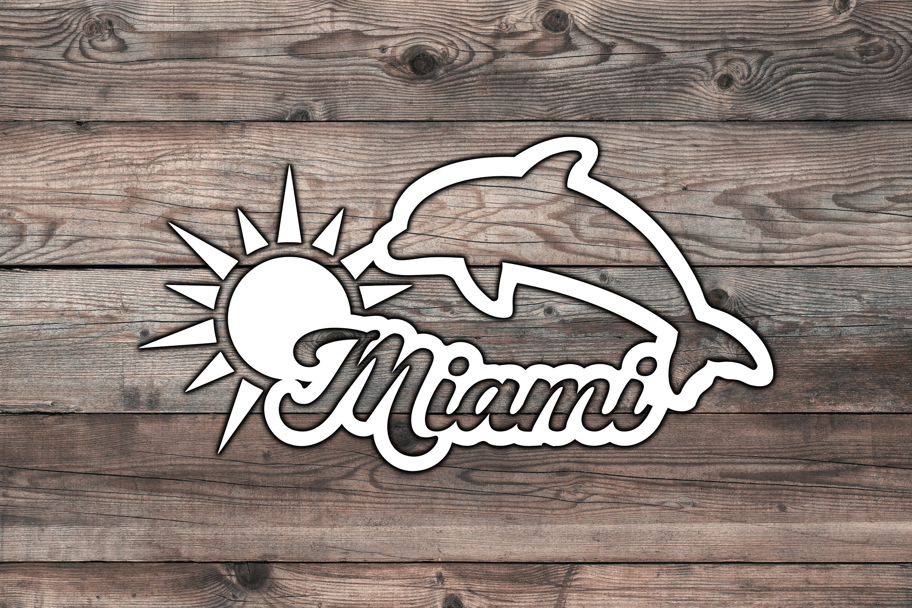 Miami Beach Sticker 5.5 X 2.9 in Miami Florida Car Sticker for Florida ...