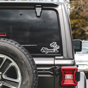 Miami Florida Sticker - 6.5 X 3.9 in Miami Florida Car Sticker for ...