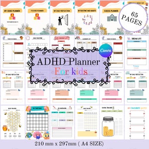 ADHD Planner for Kids, Children Planner, Printable School Planner,adhd ...