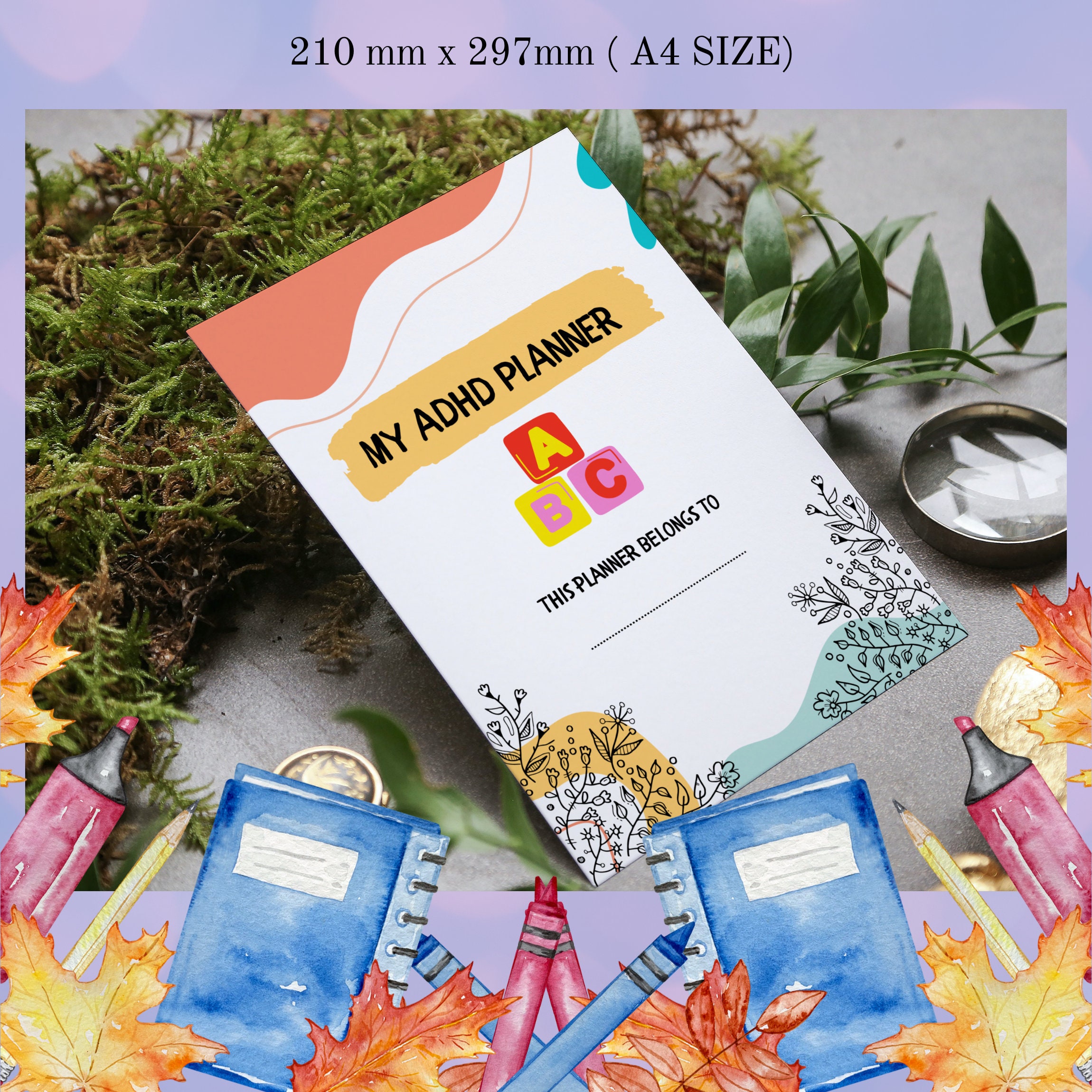 ADHD Planner for Kids, Children Planner, Printable School Planner,adhd ...