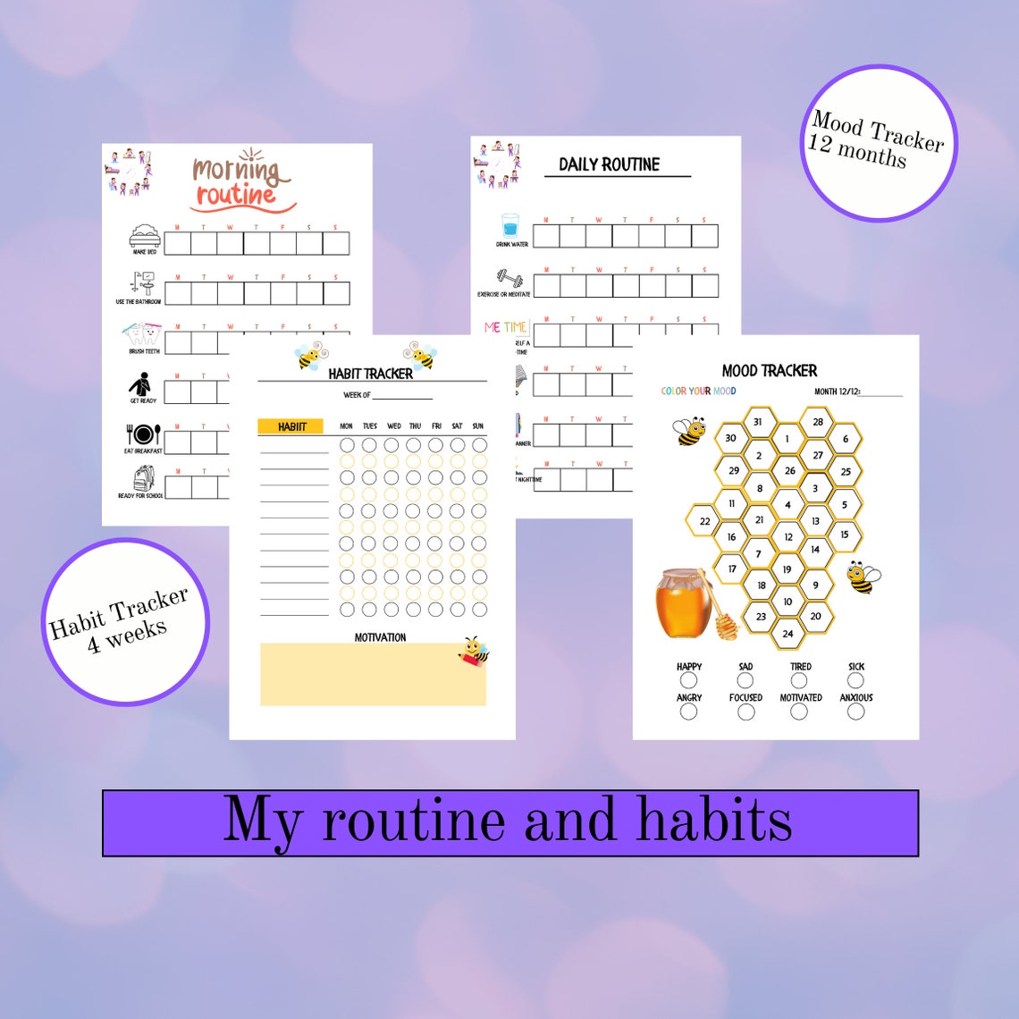 ADHD Planner for Kids Children Planner Printable School - Etsy