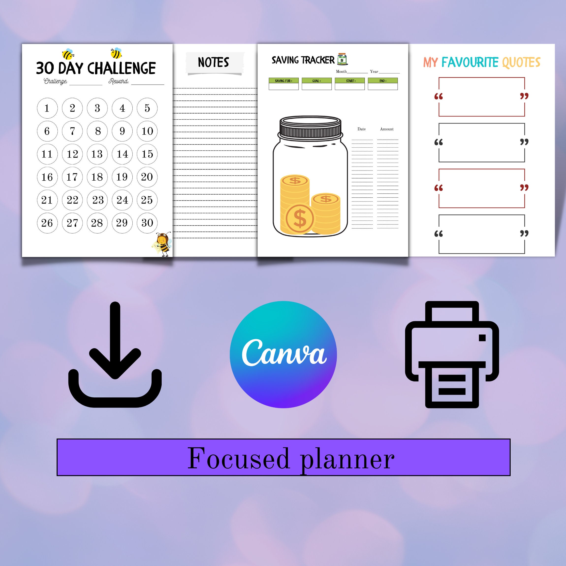ADHD Planner for Kids, Children Planner, Printable School Planner,adhd ...