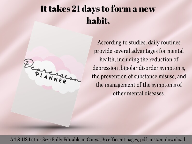 Printable Depression Planner, Depression Journal, Therapy Worksheet ...