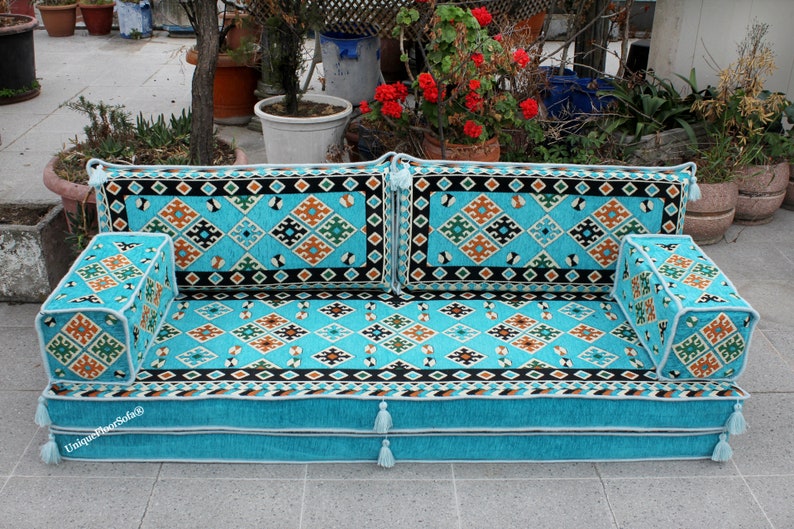 Yellow Moroccan Floor Sofa: Arabic Style Sectional Seating - Etsy