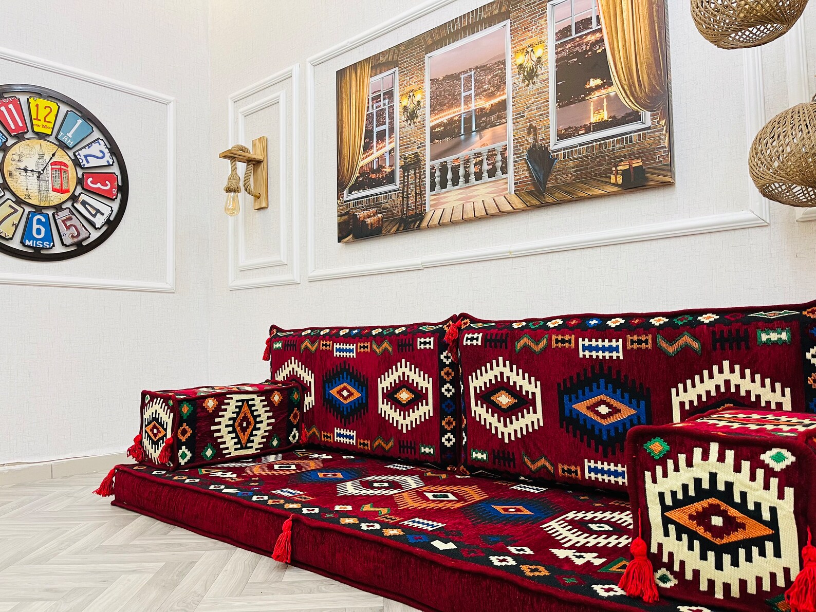Arabic Floor Sofa Set: Cozy Reading Nook Cushion, Turkish Diwan ...
