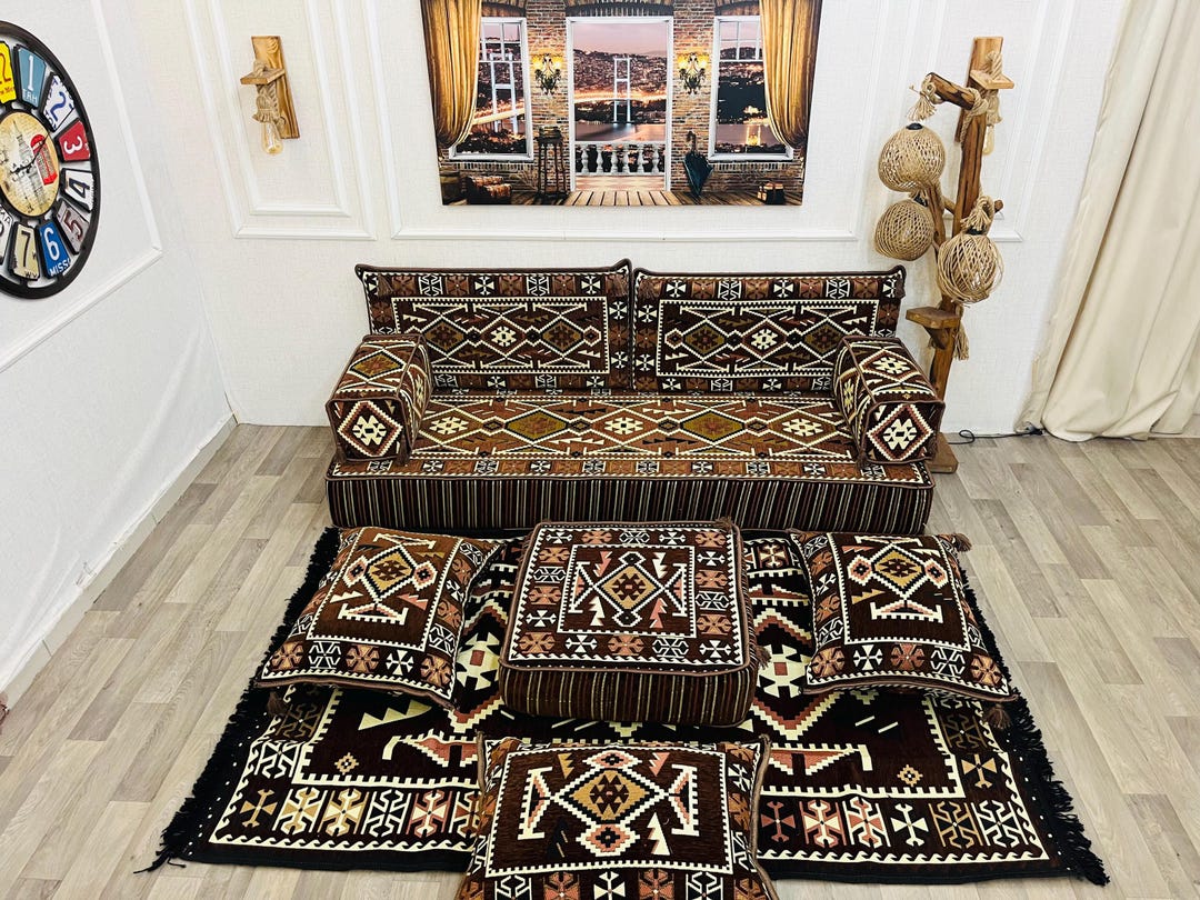 Arabic Majlis Style Floor Seating Set | Modular Floor Sofa | Boho ...