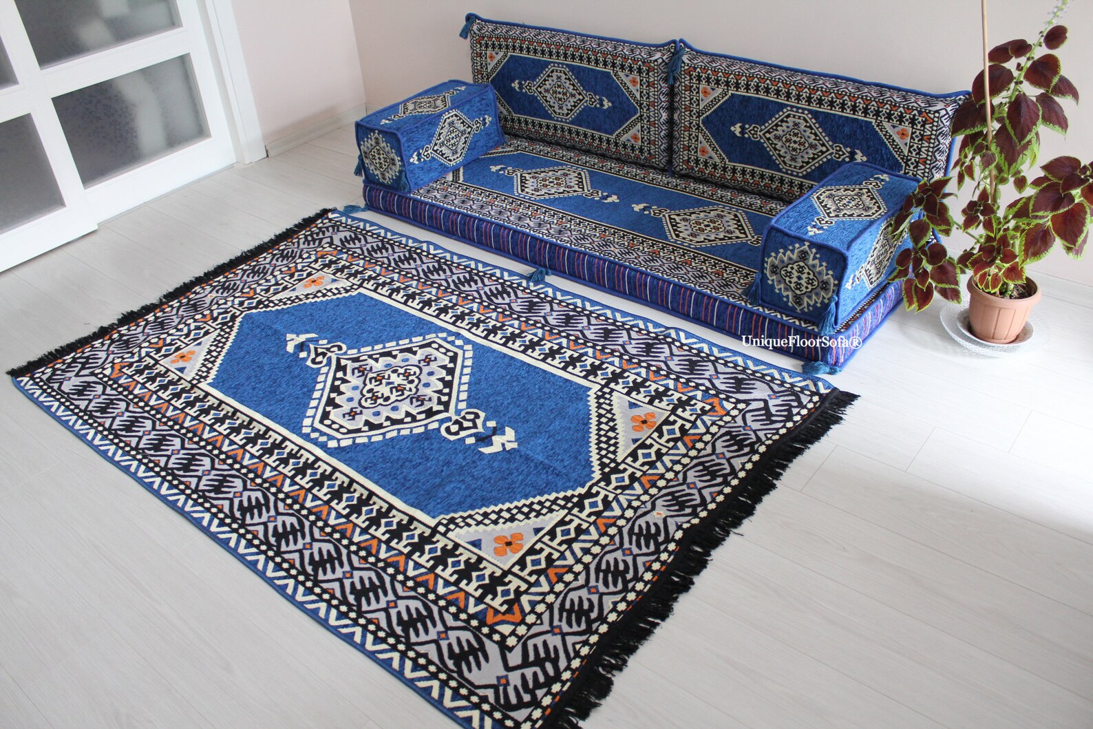 Royal Blue Arabic Majlis Sofa Setarabic Floor - Etsy