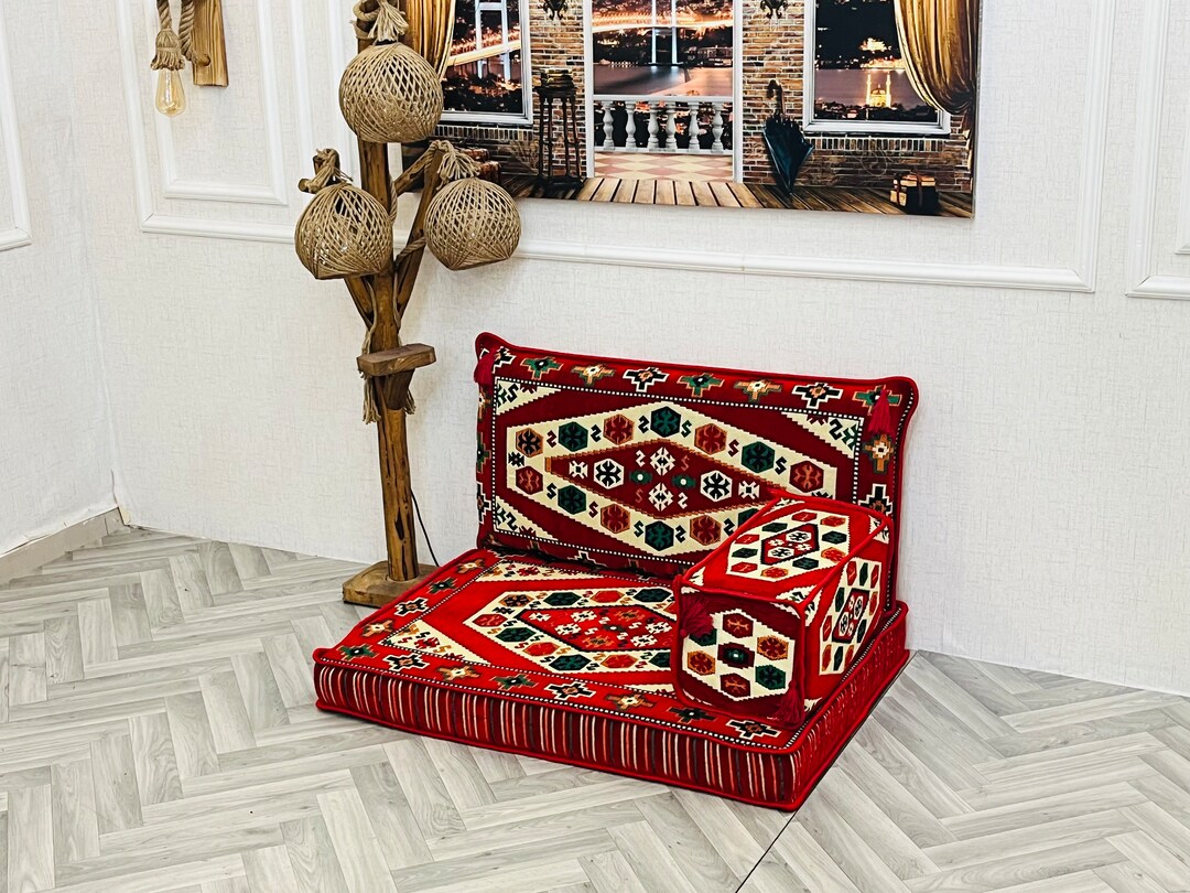 Arabic Single Floor Cushion Sofa: Reading Nook Seating Pillow ...