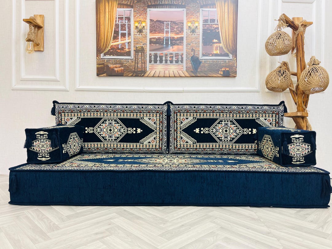 Traditional Turkish Style Floor Seating Sofa Set, Arabic Living Room ...