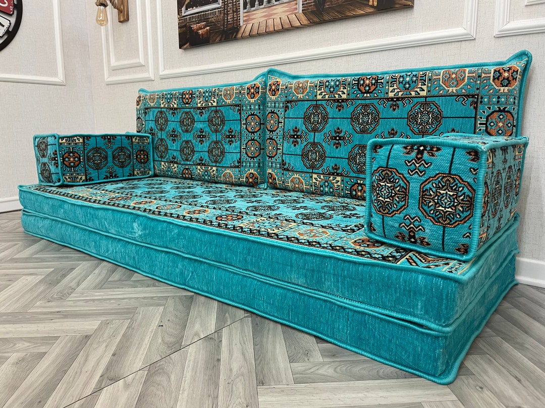 8'' Traditional Floor Seating Couch: Arabic Moroccan Sofa Set - Etsy
