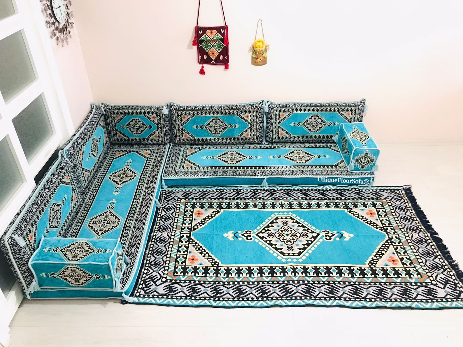 L Shaped Corner Sofa Set Arabic Seating Floor Sofa Ottomans - Etsy