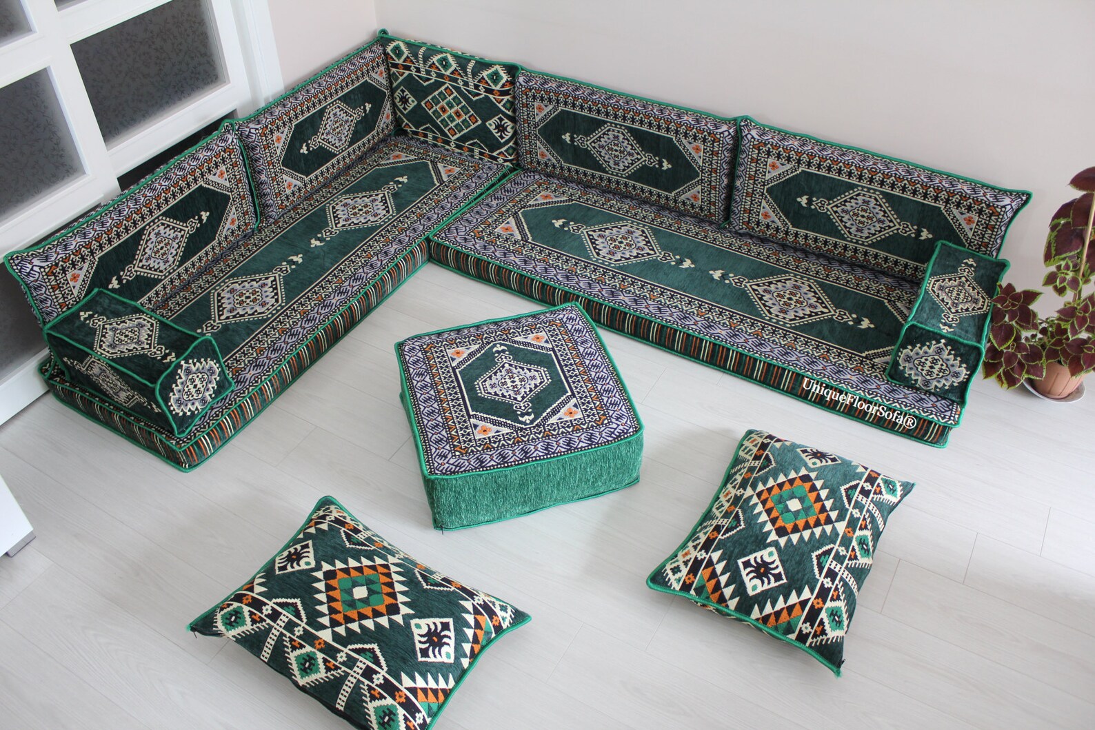 L Shaped Arabic Sofa Floor Seating Setsectional Sofafloor - Etsy
