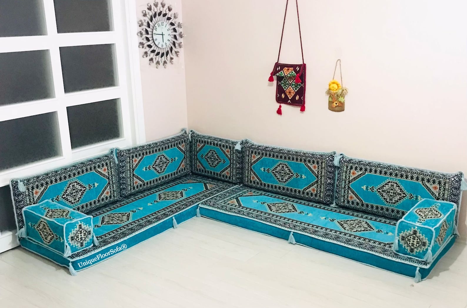 L Shaped Corner Sofa Set Arabic Seating Floor Sofa Ottomans - Etsy
