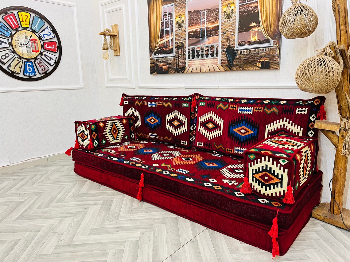 Arabic Floor Sofa Set: Cozy Reading Nook Cushion, Turkish Diwan ...