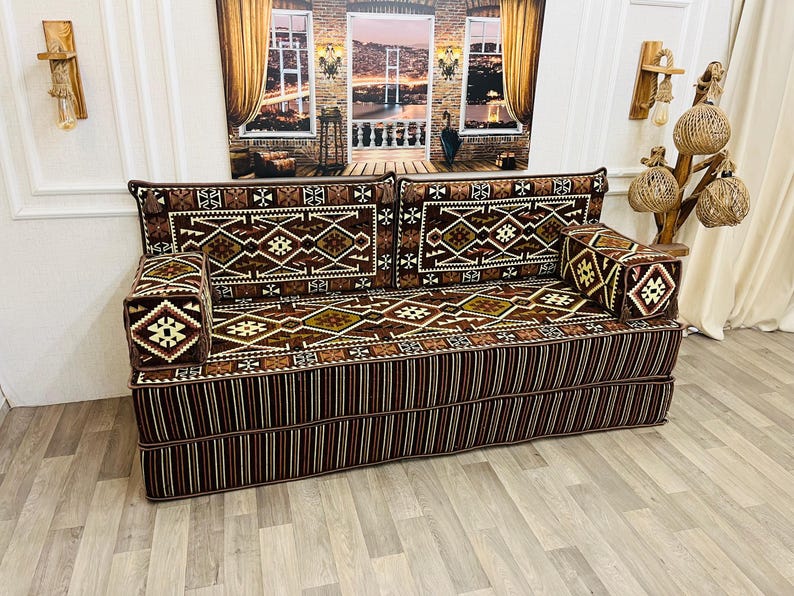Ottoman Turkish Floor Seating Sofa Set | Oriental Living Room Furniture ...