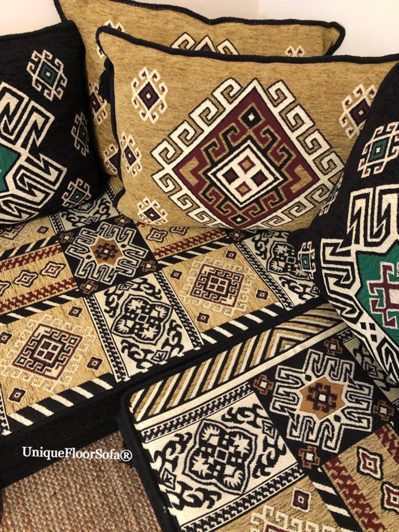 8'' Thickness L Shaped Arabic Sofa Set Floor Seating - Etsy