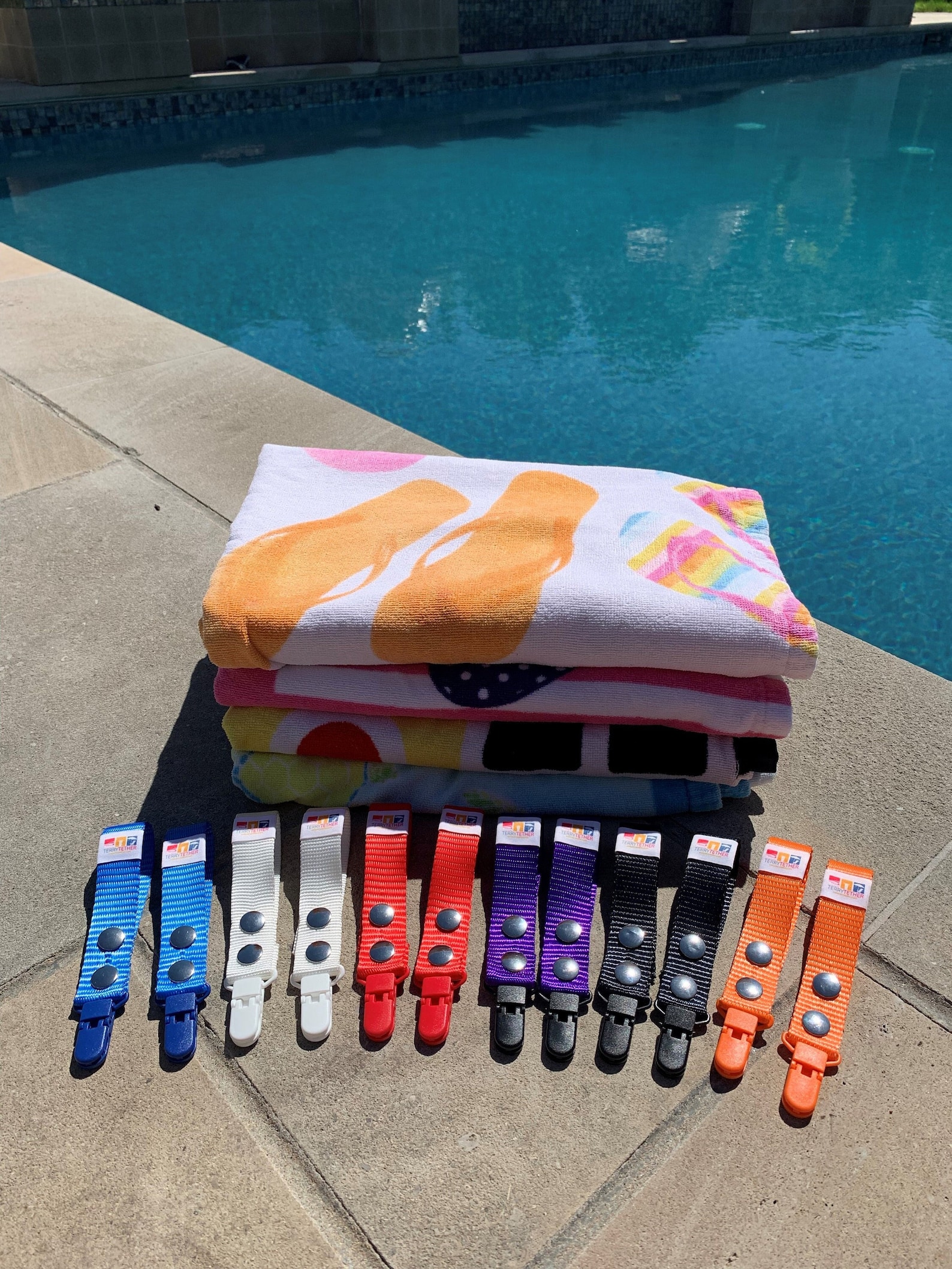 Terry Tether - Boat and Beach Towel Clip - Secure Your Towel in a Snap ...