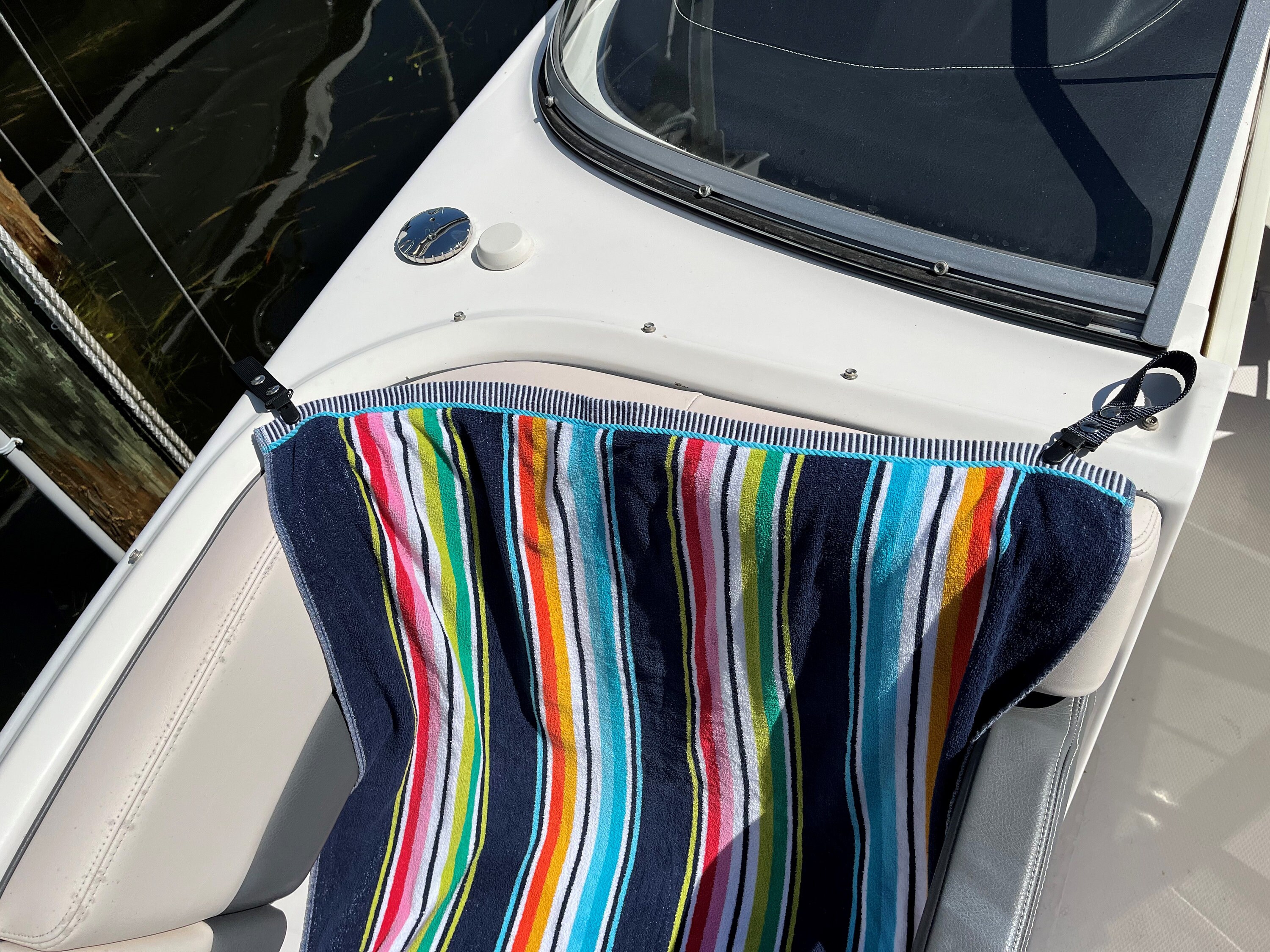 Terry Tether - Boat and Beach Towel Clip - Secure Your Towel in a Snap ...