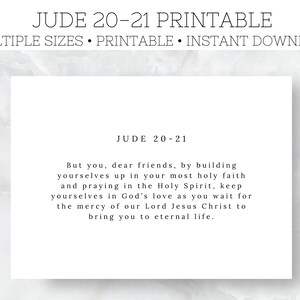 Jude 20-21 Verse Print | Holy Spirit Faith Prayer | Christian Scripture ...