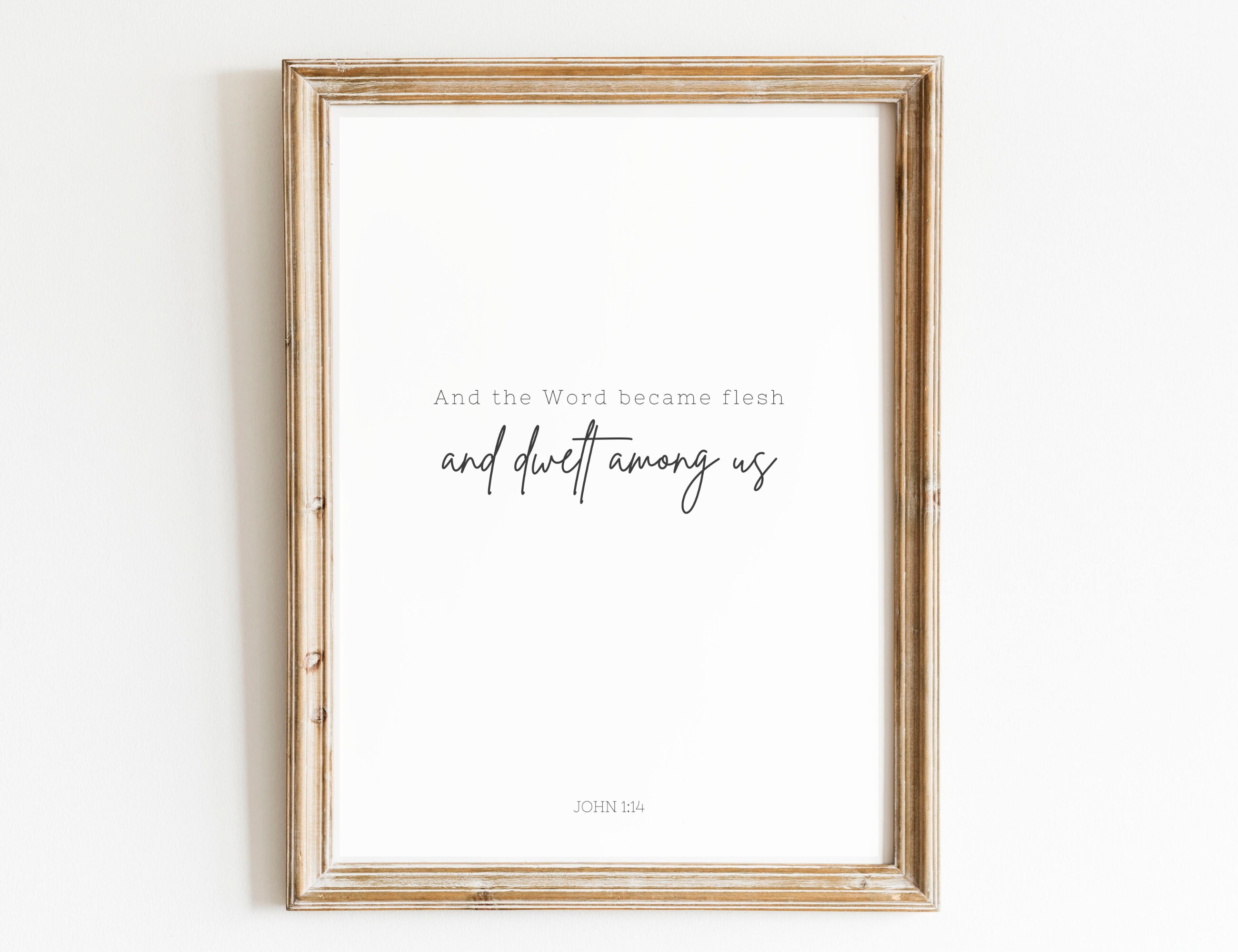 The Word Became Flesh and Dwelt Among Us Printable John 1:14 - Etsy