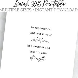 Isaiah 30:15 Instant Printable | in Repentance and Rest Salvation ...