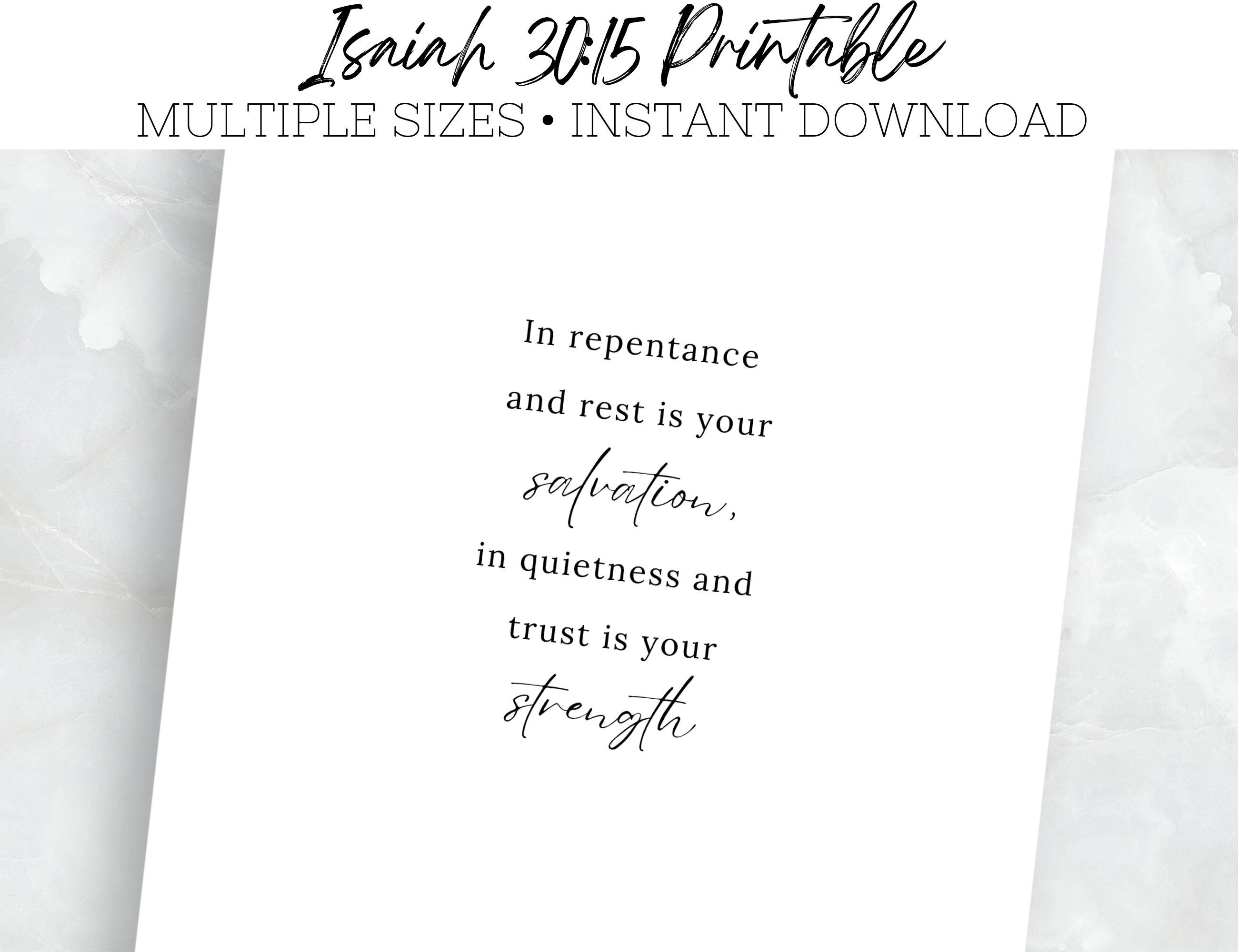 Isaiah 30:15 Instant Printable | in Repentance and Rest Salvation ...