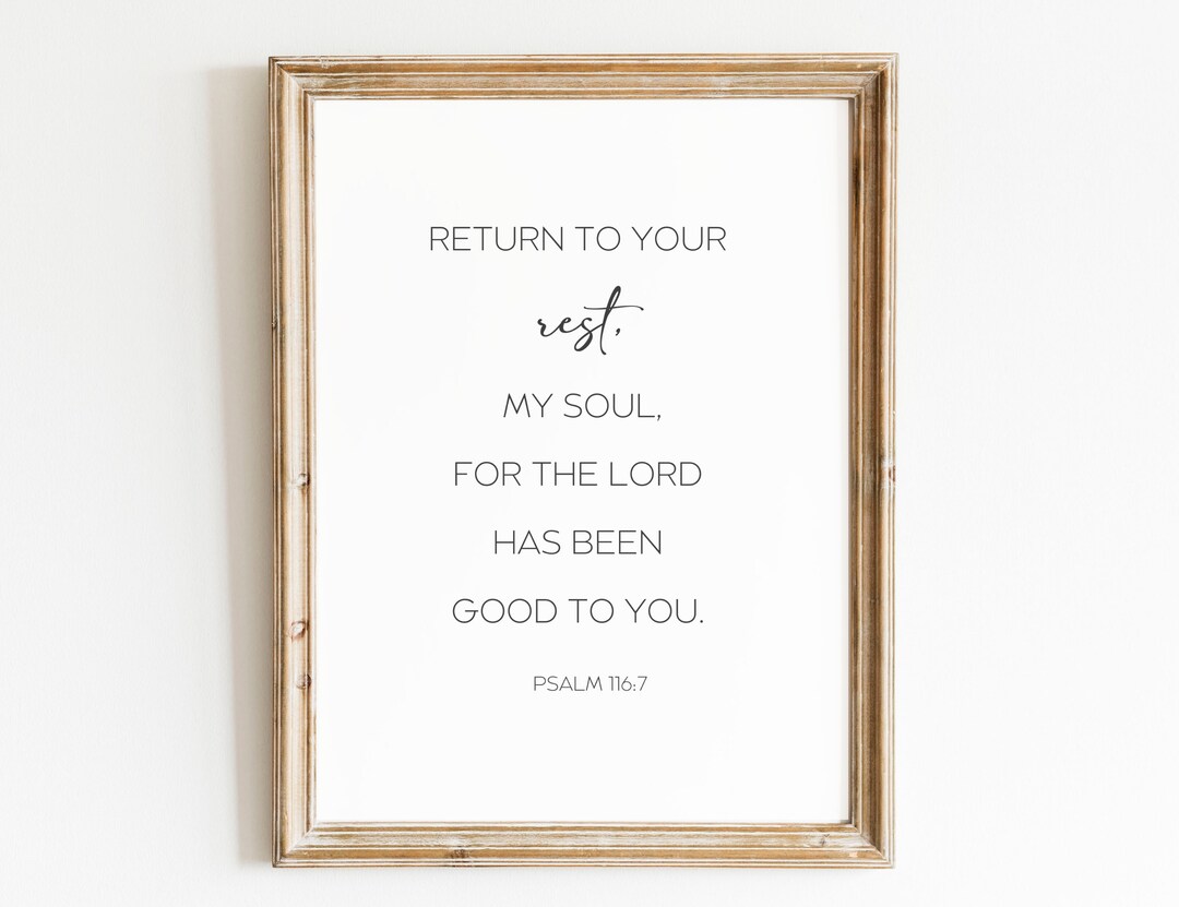 Return to Your Rest Instant Digital Printable Rest for Your Soul God is ...