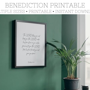 Benediction PRINTABLE | Numbers 6:24-26 Verse | Digital Download ...