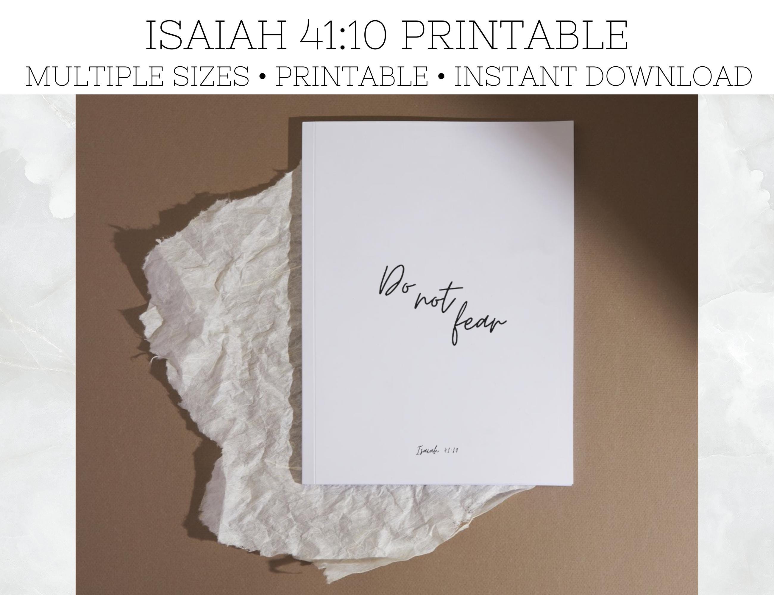DO NOT FEAR Instant Printable | Isaiah 41:10 | Digital Download | Pdf ...