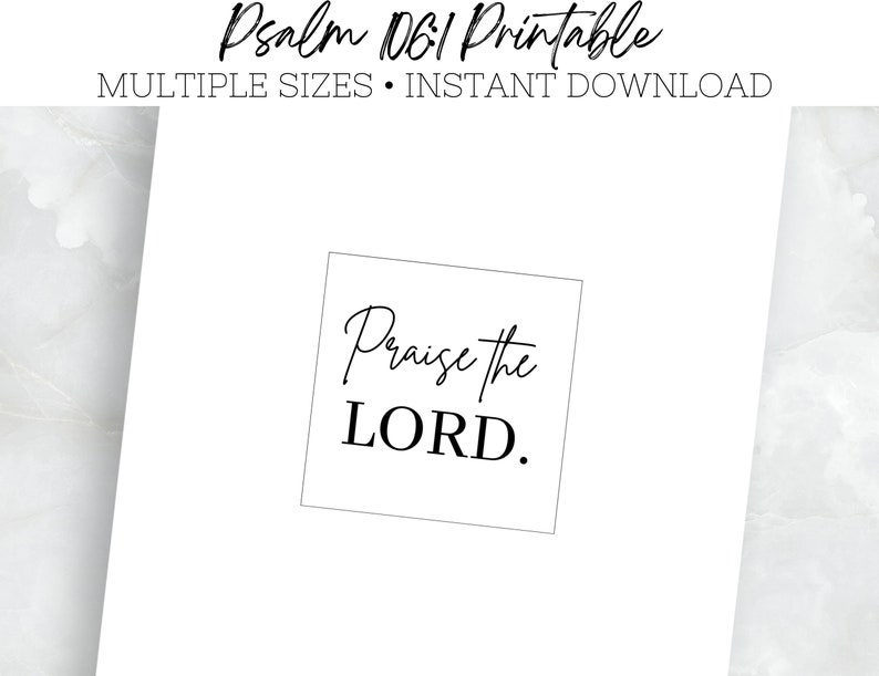 Praise the LORD Printable Digital Download Instant Print - Etsy