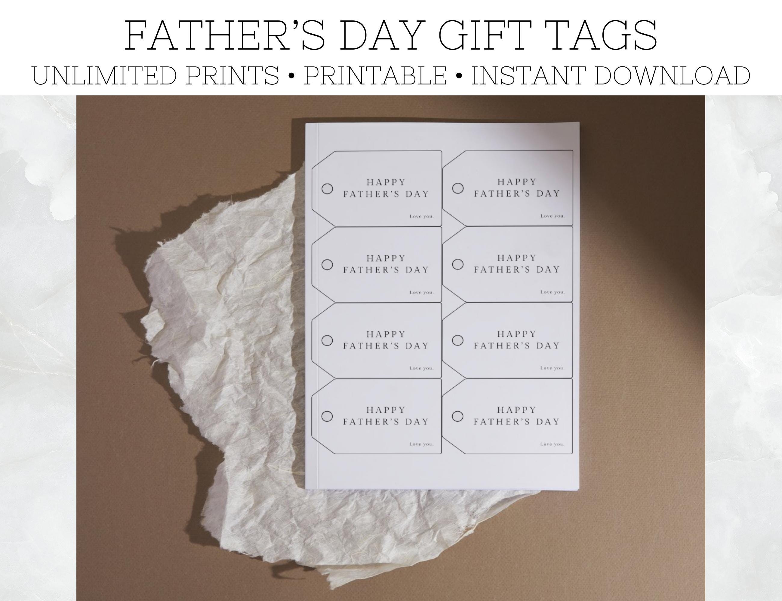 FATHER'S DAY GIFT Tags Printable | Print and Cut | 8 per Sheet ...