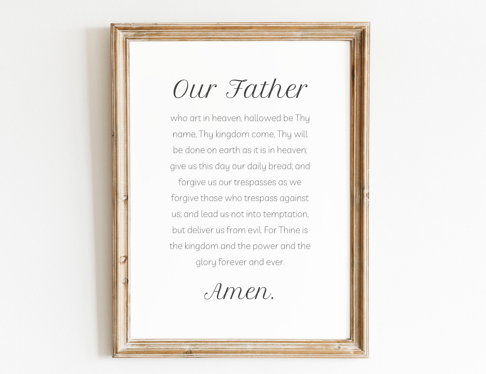 Lord's Prayer Instant Digital Printable | Our Father Amen | Multiple ...