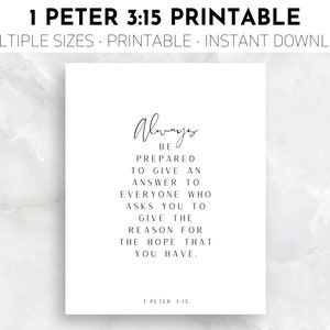Always Be Prepared to Give an Answer for the Hope You Have | 1 Peter 3: ...