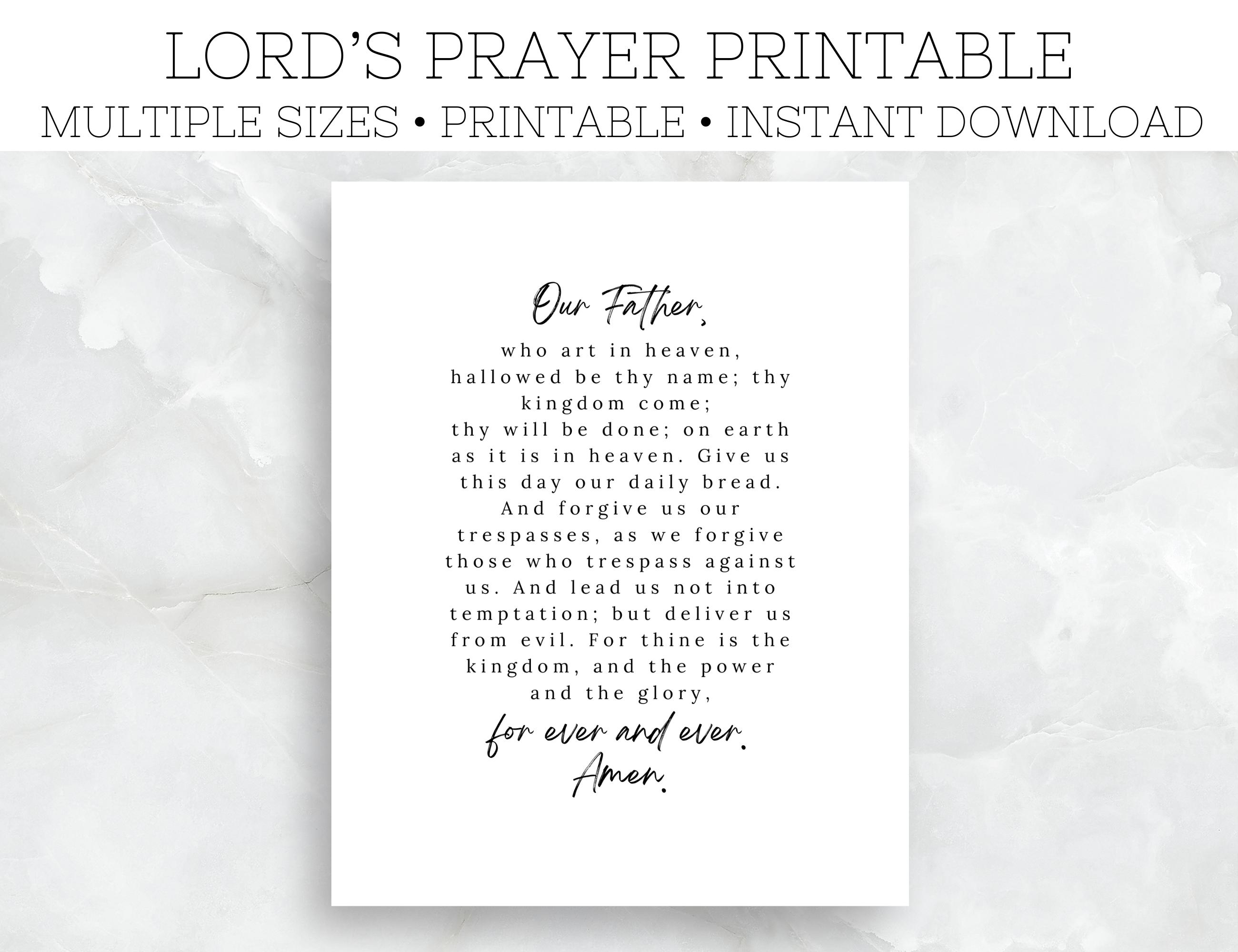 Lord's Prayer Instant Digital Printable | Our Father Amen | Minimal ...