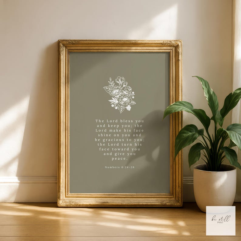 Benediction Printable | the LORD Bless You and Keep You | Numbers 6:24 ...