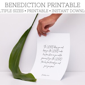 Benediction PRINTABLE | Numbers 6:24-26 Verse | Digital Download ...