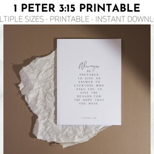 Always Be Prepared to Give an Answer for the Hope That You Have Print ...