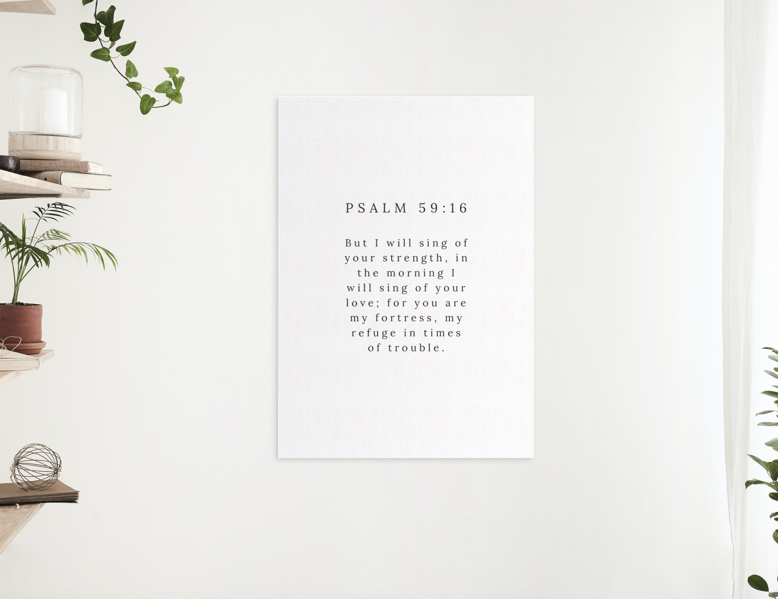 Psalm 59:16 Printable Digital Download but I Will Sing of - Etsy