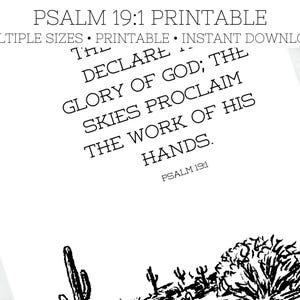 The Heavens Declare the Glory of God | Psalm 19:1 | Digital Download ...