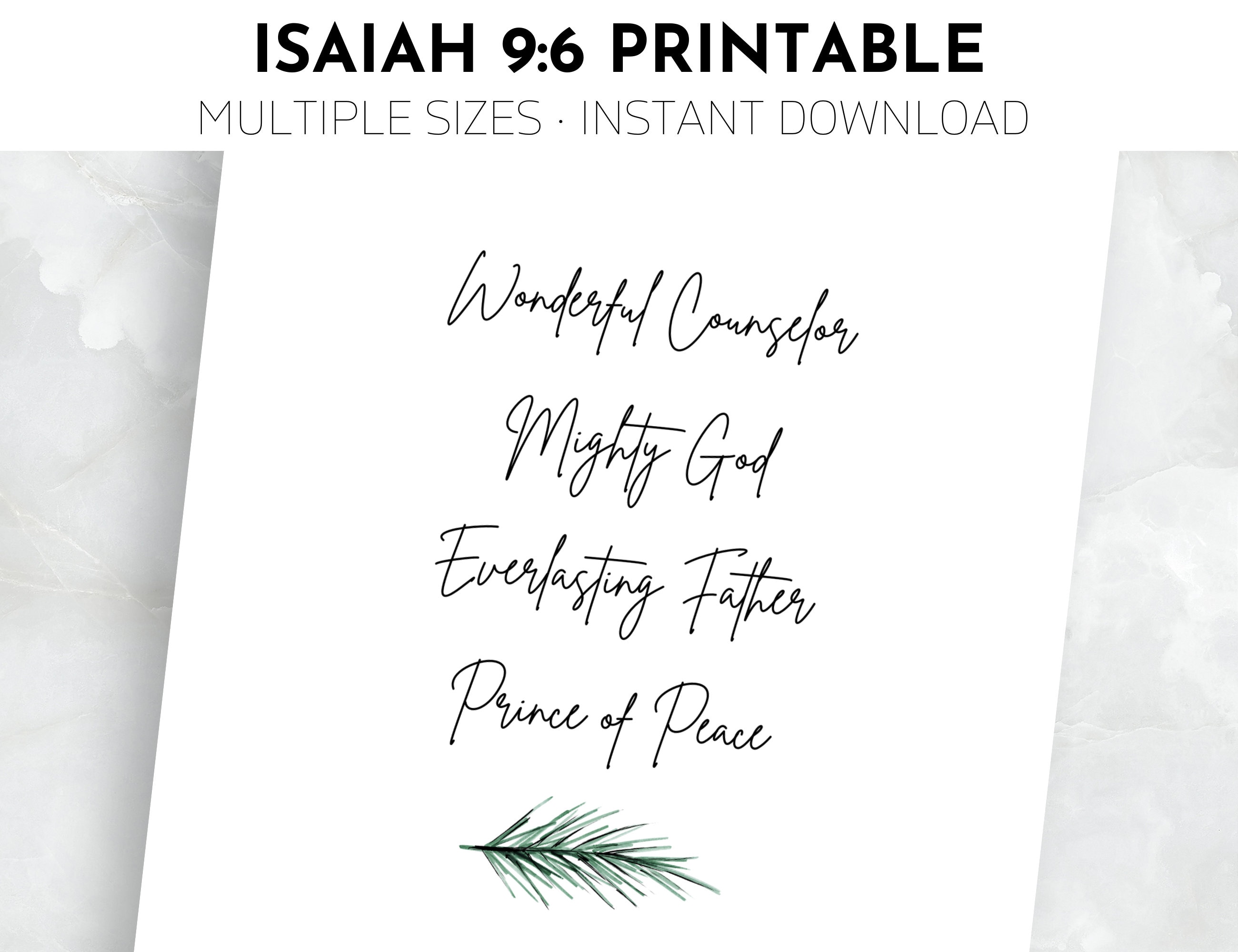 Wonderful Counselor Mighty God Everlasting Father Prince of Peace ...