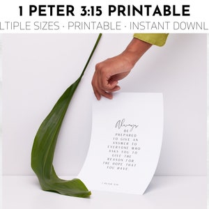 Always Be Prepared to Give an Answer for the Hope That You Have Print ...