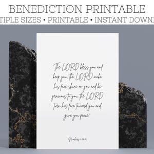 Benediction PRINTABLE | Numbers 6:24-26 Verse | Digital Download ...