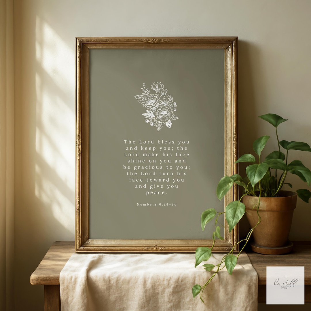 Benediction Printable | the LORD Bless You and Keep You | Numbers 6:24 ...